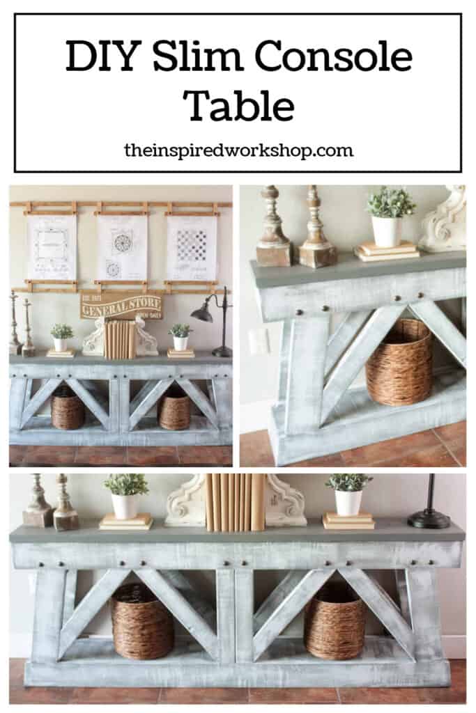 DIY Slim Console Table