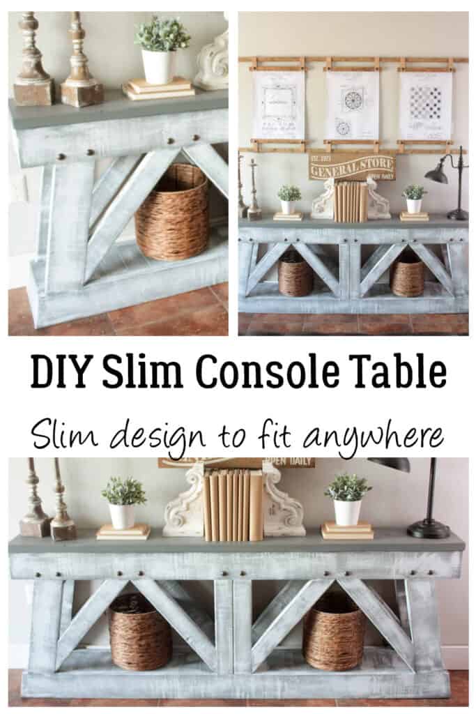 DIY Slim Console Table