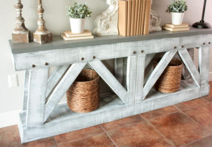 DIY Slim Console Table