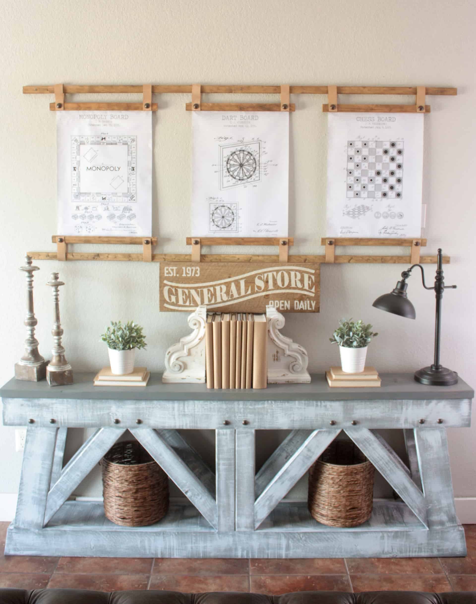 DIY Slim Console Table