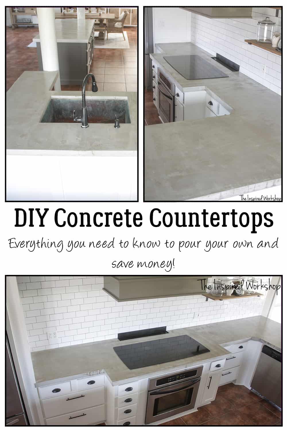 DIY Concrete Countertops - Pour in Place – The Inspired Workshop