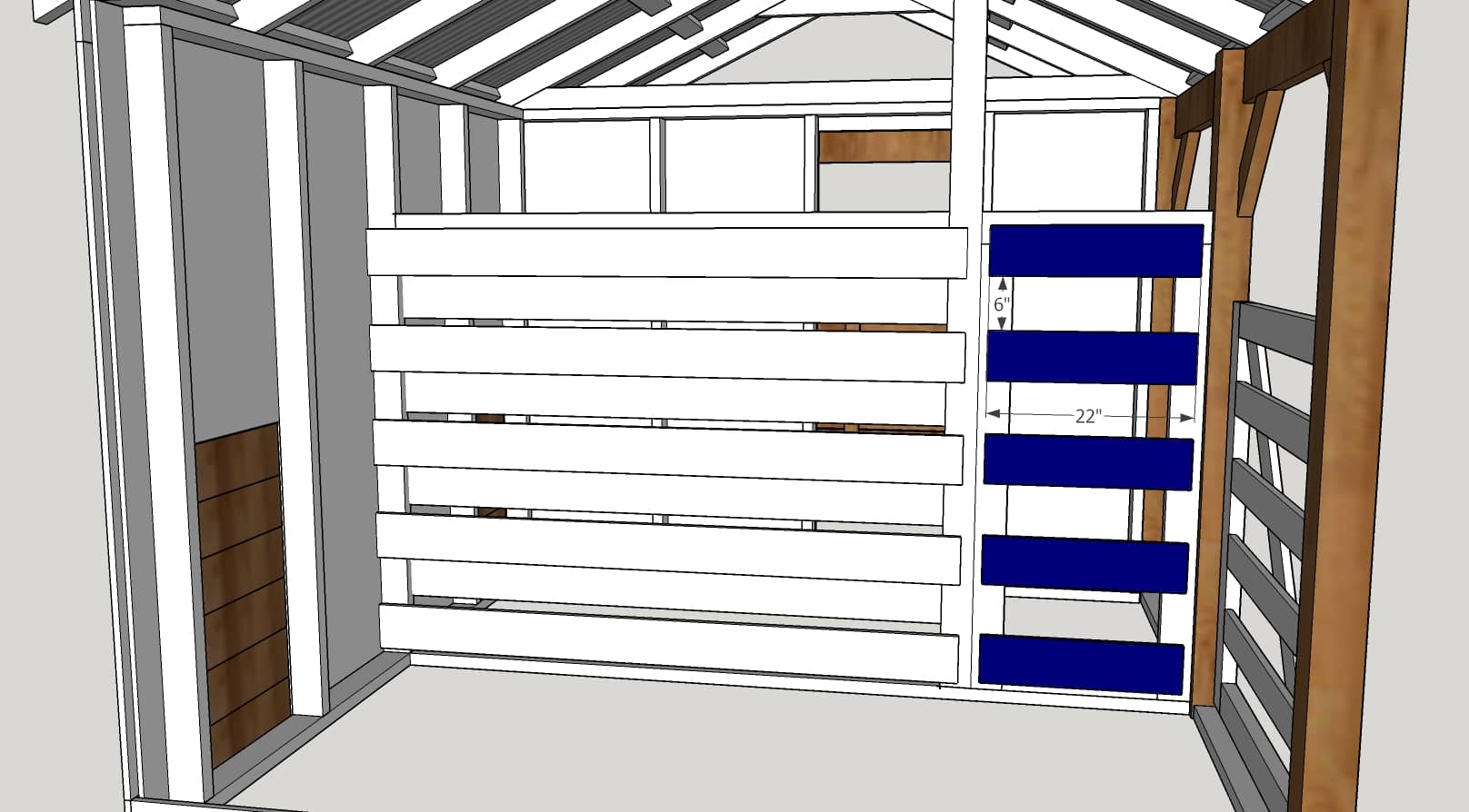 Stall Dividers for Goat Shed – The Inspired Workshop