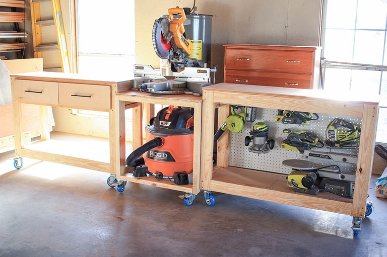 DIY Miter Saw Station – The Inspired Workshop